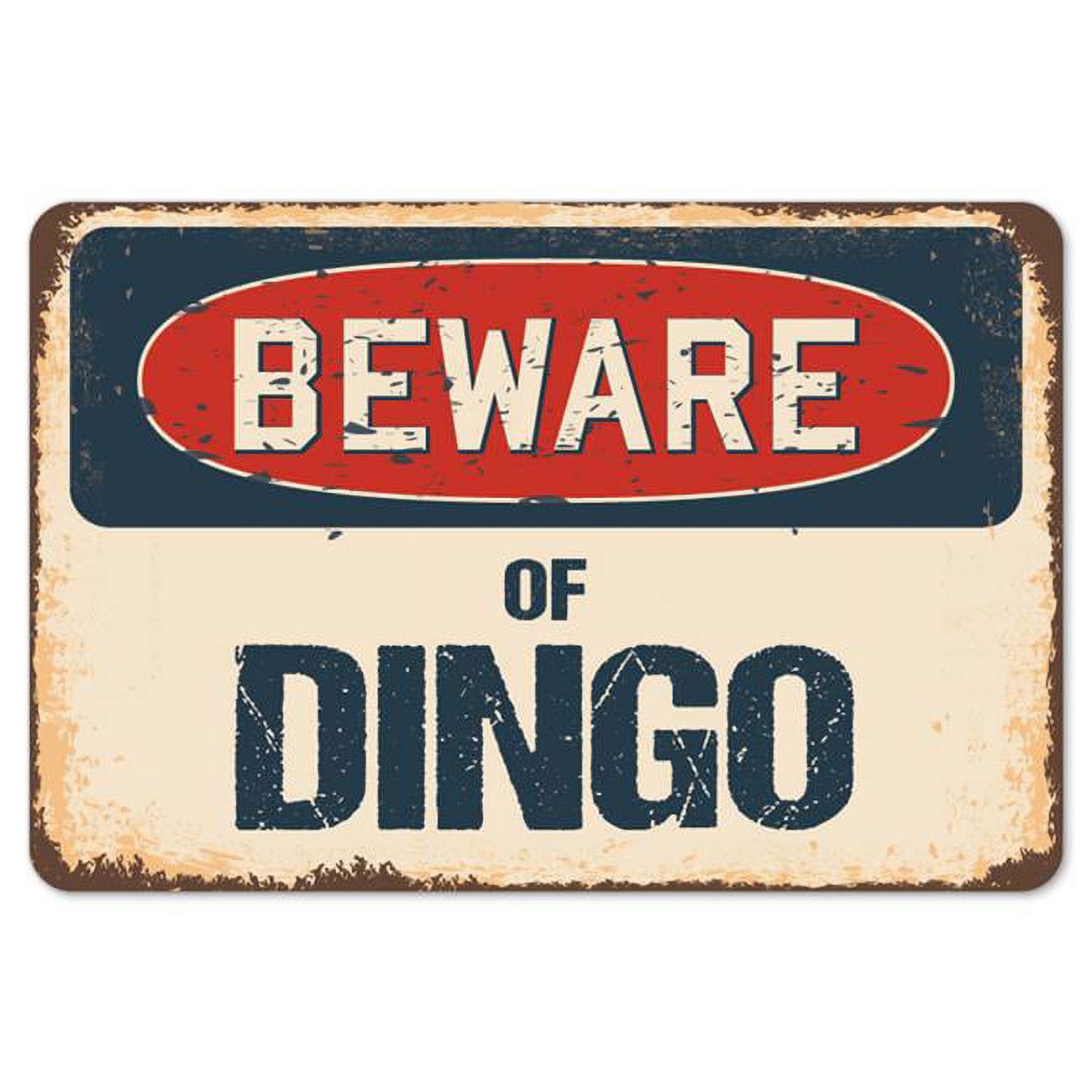 SignMission Z-A-710-BW-Dingo Beware of Dingo Rustic Sign - Walmart.com