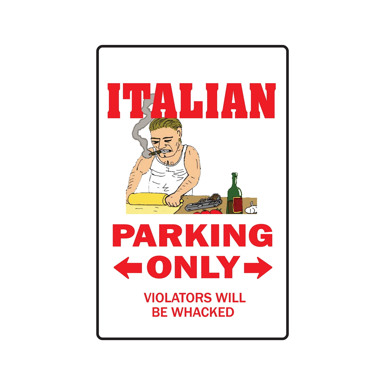 SignMission Z-A-Italian Italian Aluminum Sign for Parking Italy Mafia ...