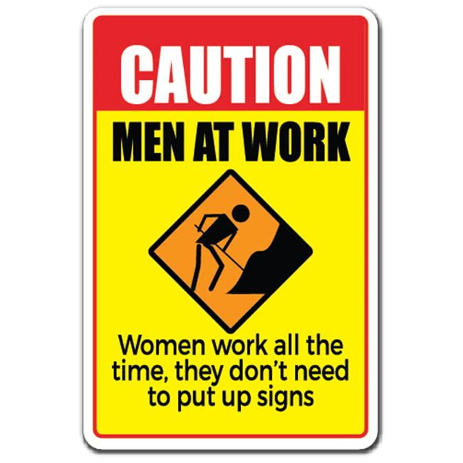SignMission Z-Caution Men At Work 8 x 12 in. Caution, Men At Work Sign ...