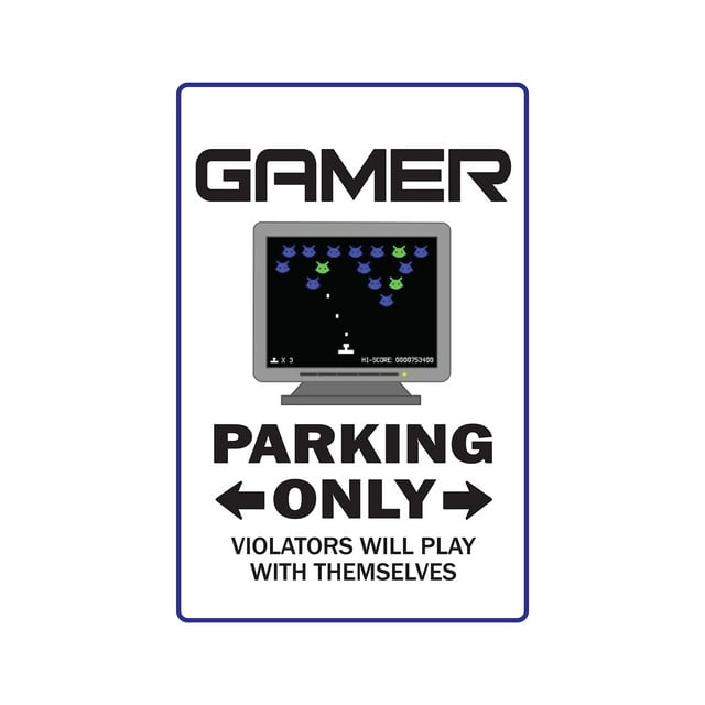 SignMission Z-Gamer 8 x 12 in. Gamer Sign - Games Game Video Parking ...