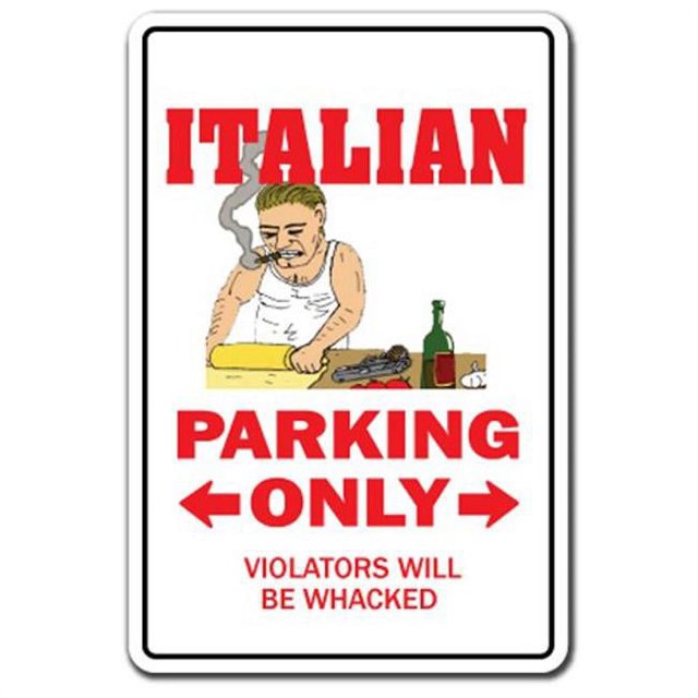SignMission Z-Italian 8 x 12 in. Italian Parking Sign - Walmart.com