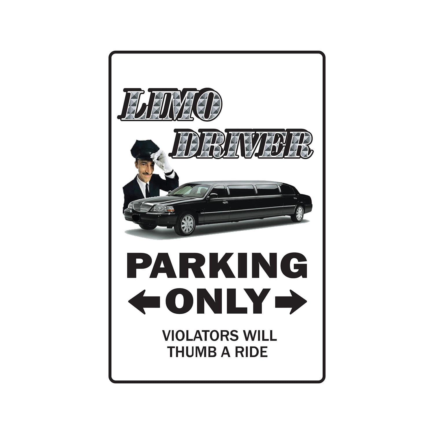 SignMission Z-Limo 8 x 12 in. Limo Driver Sign - Limousine Chauffeur ...