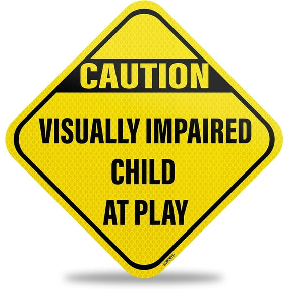 SignWays Slow Down Signs for Neighborhoods: Caution Visually Impaired ...