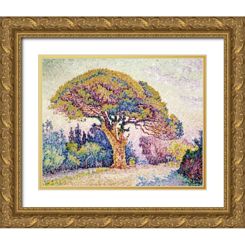 Signac, Paul 14x12 Gold Ornate Wood Framed with Double Matting Museum ...
