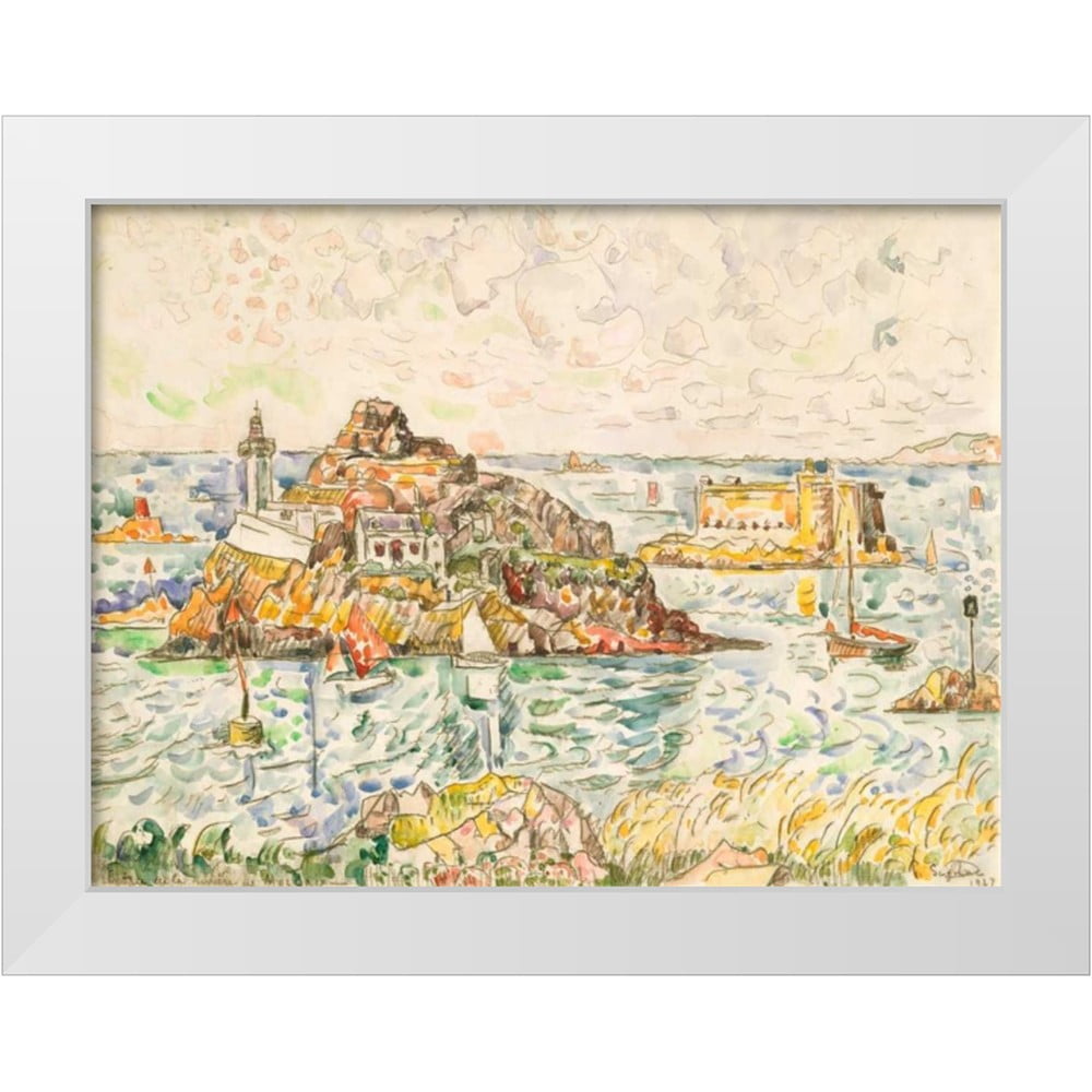 Signac, Paul 14x12 White Modern Wood Framed Museum Art Print Titled ...