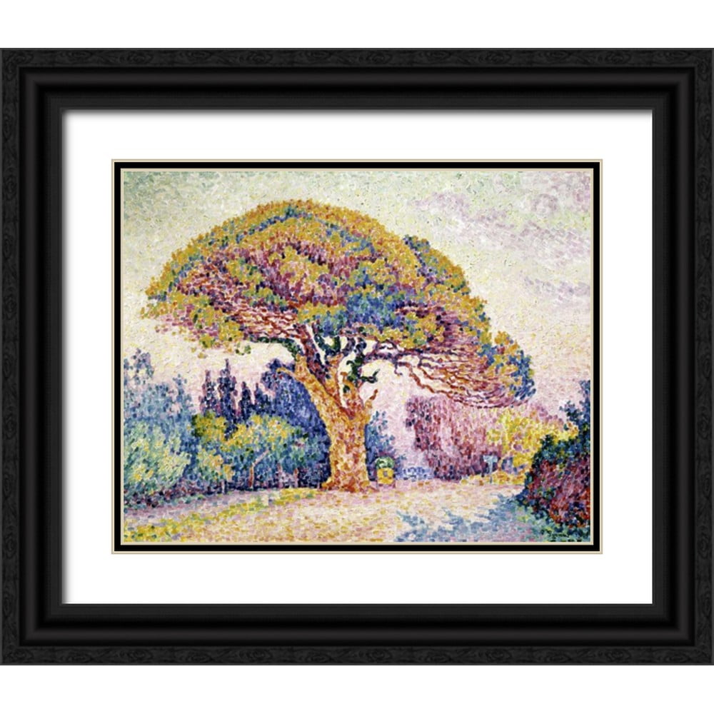 Signac, Paul 24x20 Black Ornate Wood Framed with Double Matting Museum ...