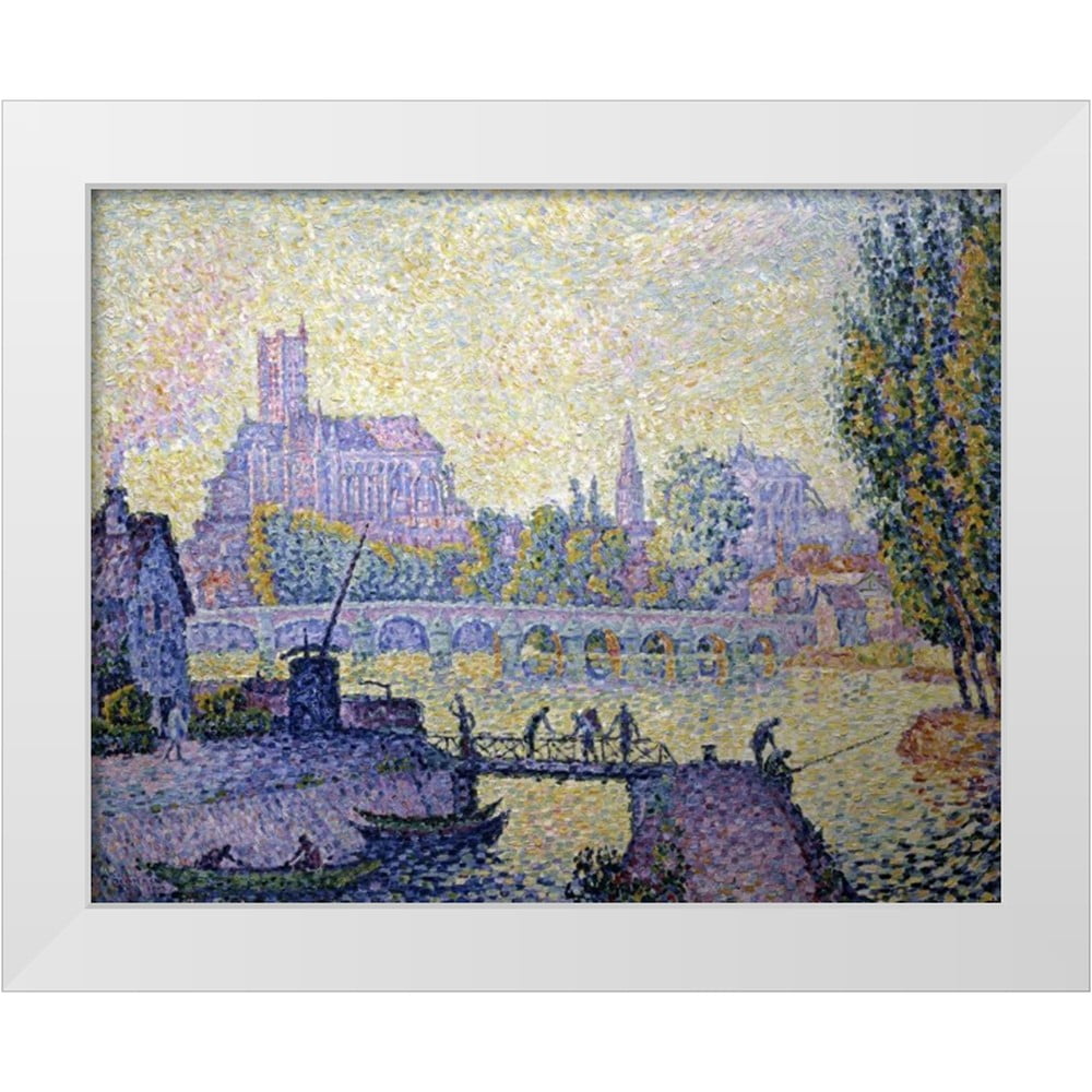 Signac, Paul 24x20 White Modern Wood Framed Museum Art Print Titled ...
