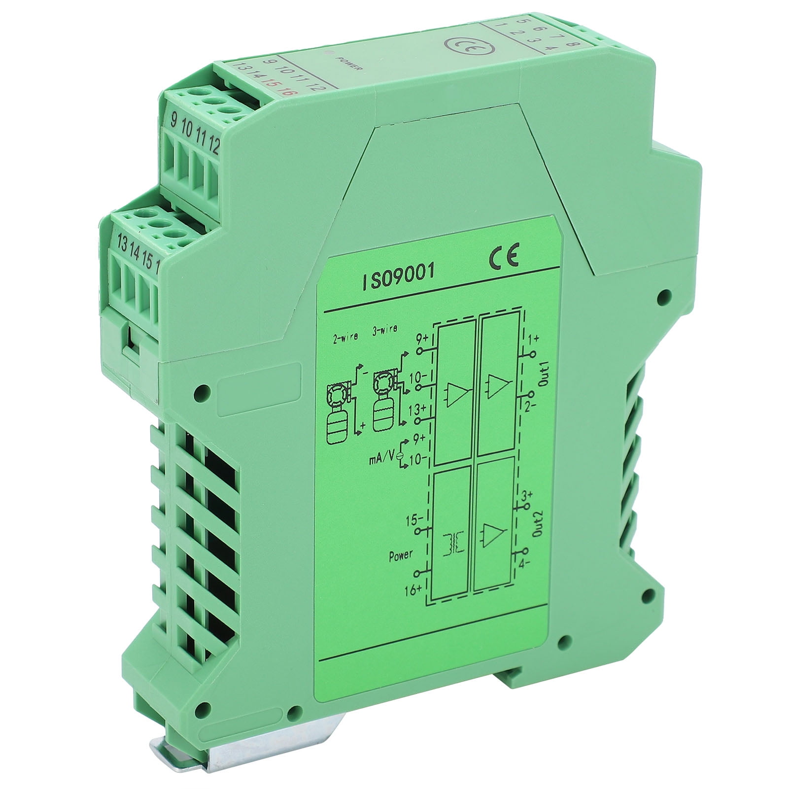 Signal Isolator Dc 1 Input 2 Output Current Voltage Transmitter Rail