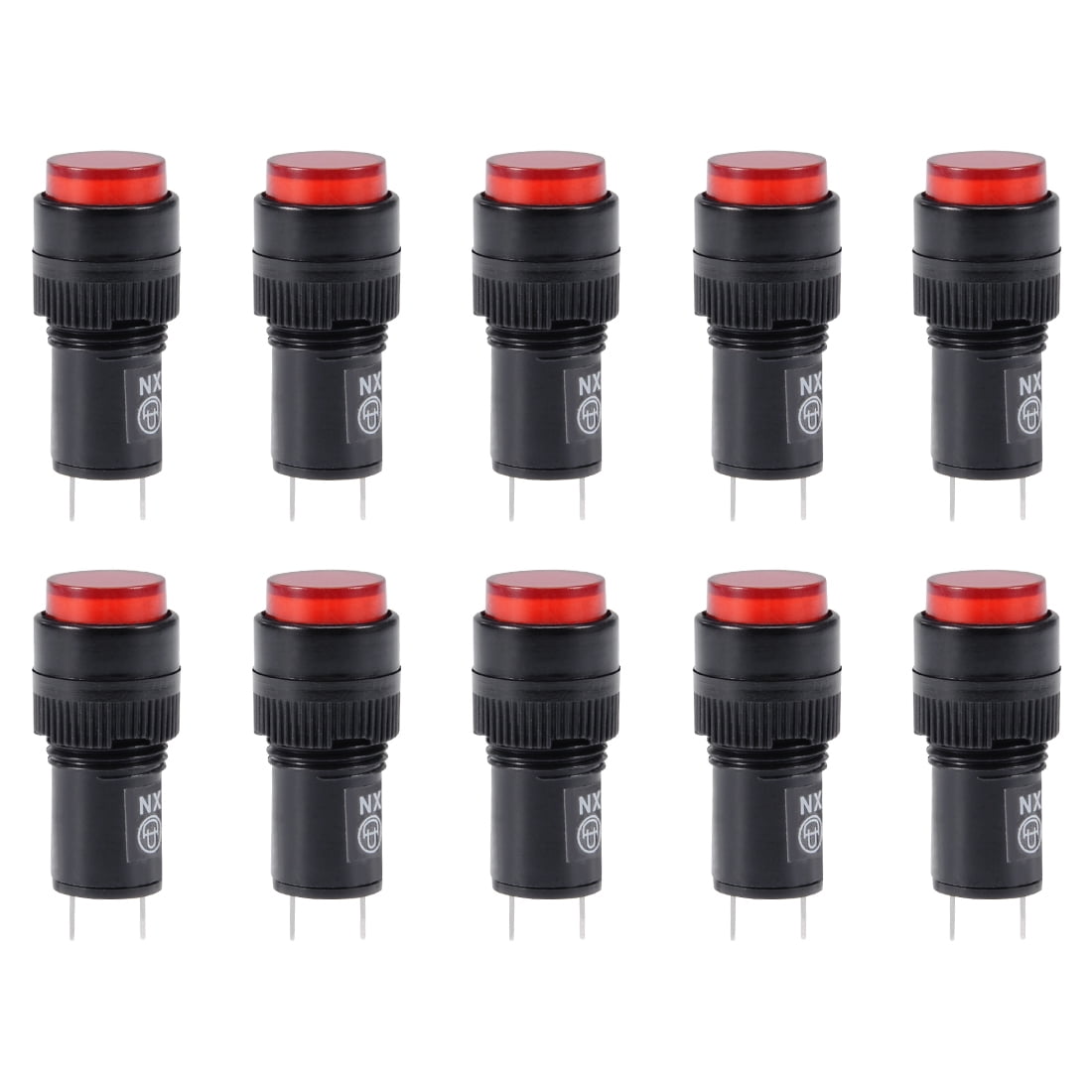 Signal Lights 220V, NXD-212 Red , Flush Panel Mount 15/32" 12mm, 10Pcs ...