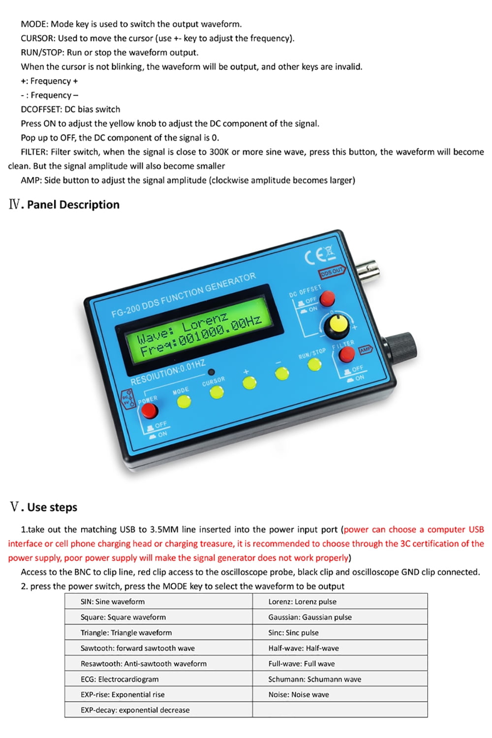 Signal generator,500khz Source Sine Dds 0.01hz 200 Sine Wide 200 ...