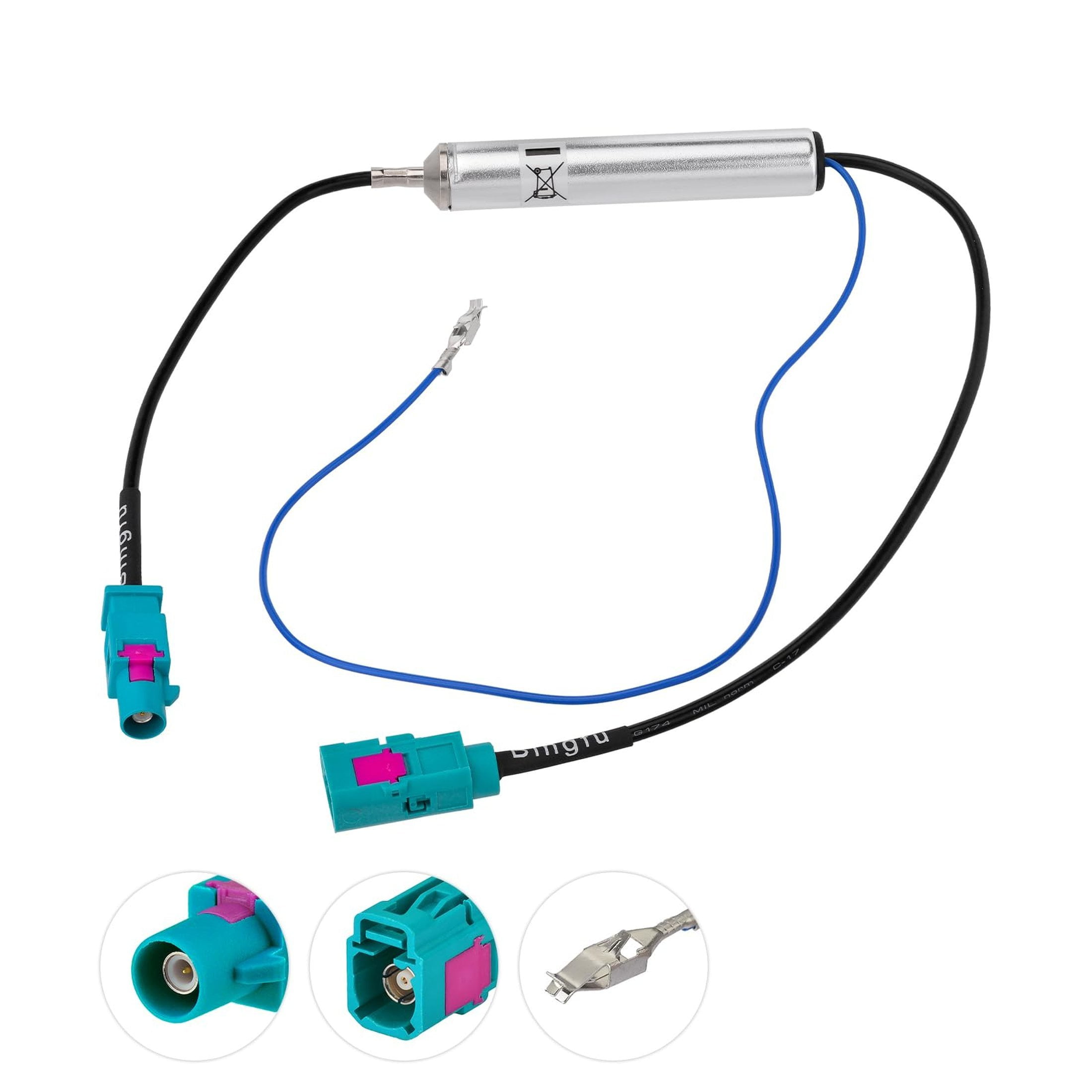 SignalMax Car Antenna Amplifier for Enhanced FM AM Reception Adapter ...