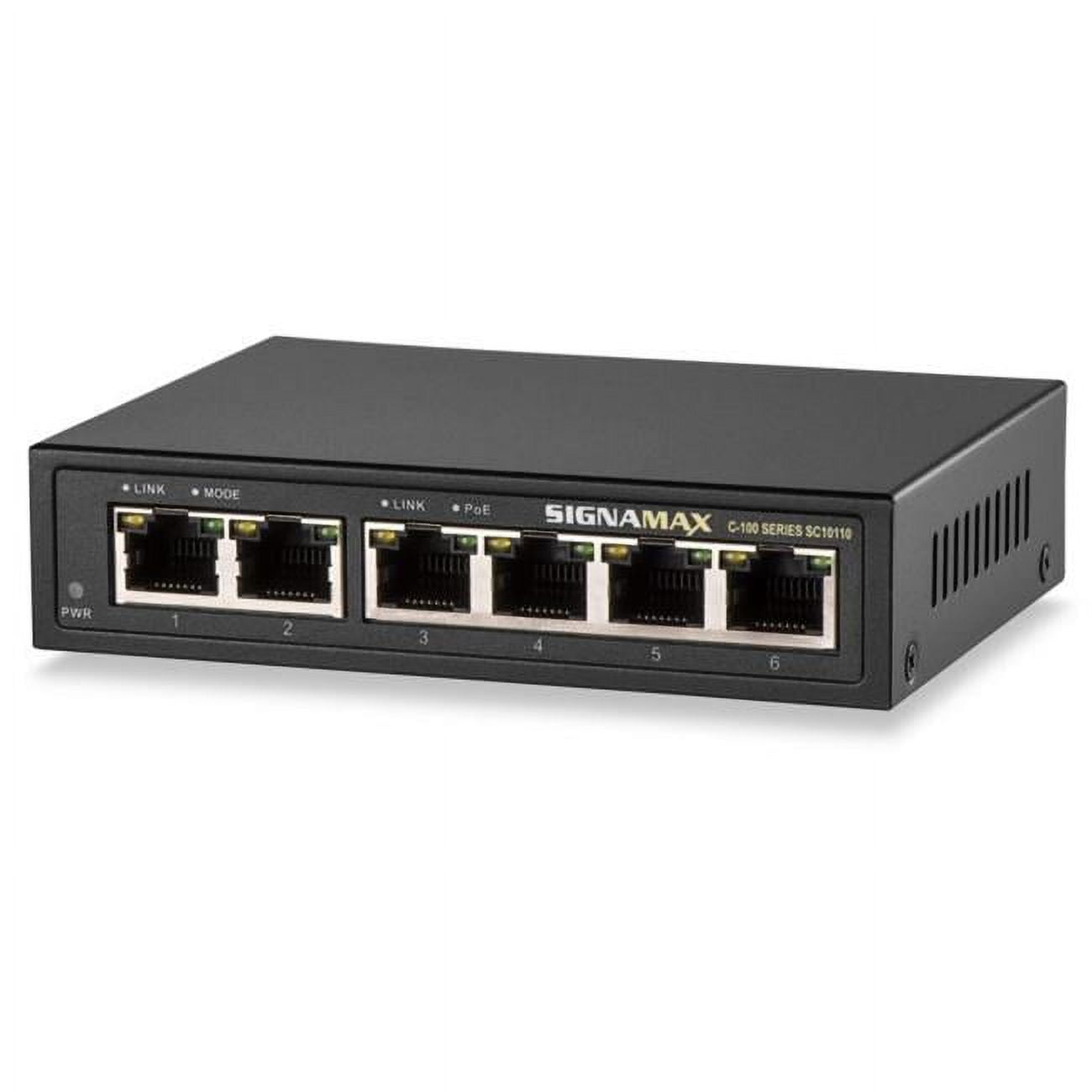 Signamax SC10110 C-100 4-Port Gigabit PoE Plus Switch - Walmart.com