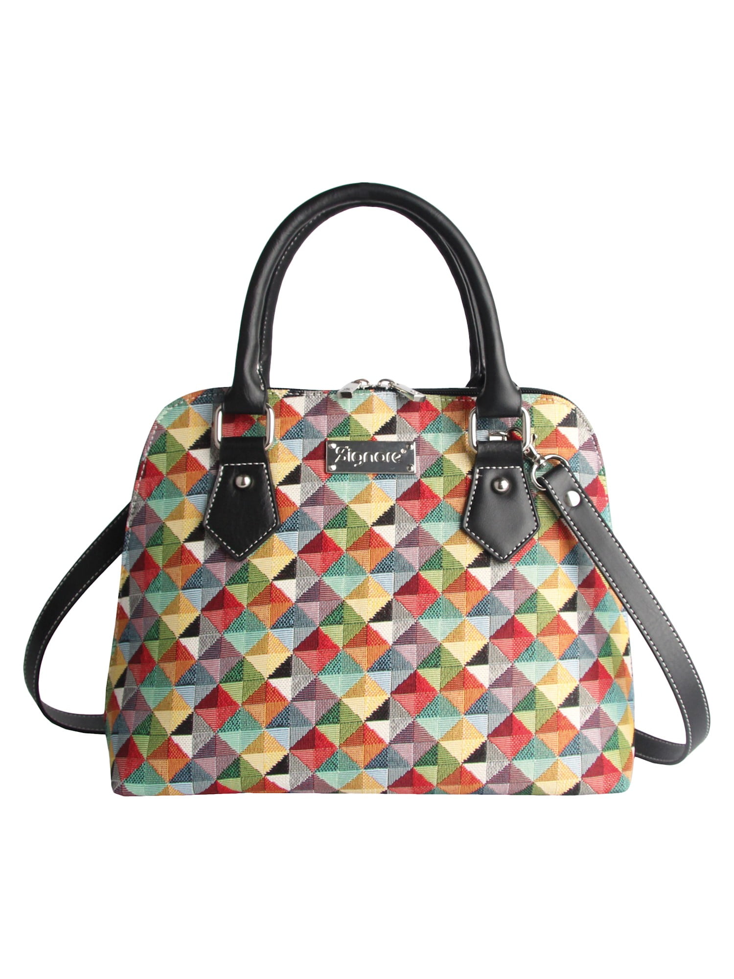Multicolor Triangle Convertible Top Handle Purse Bag - Walmart.com