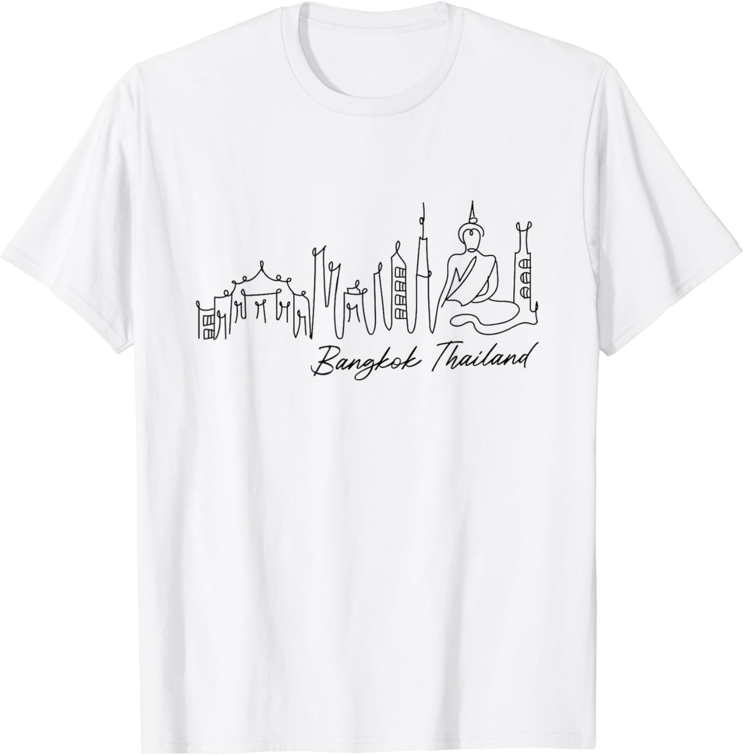 Signature Bangkok City Skyline - Thailand Souvenir T-Shirt - Walmart.com