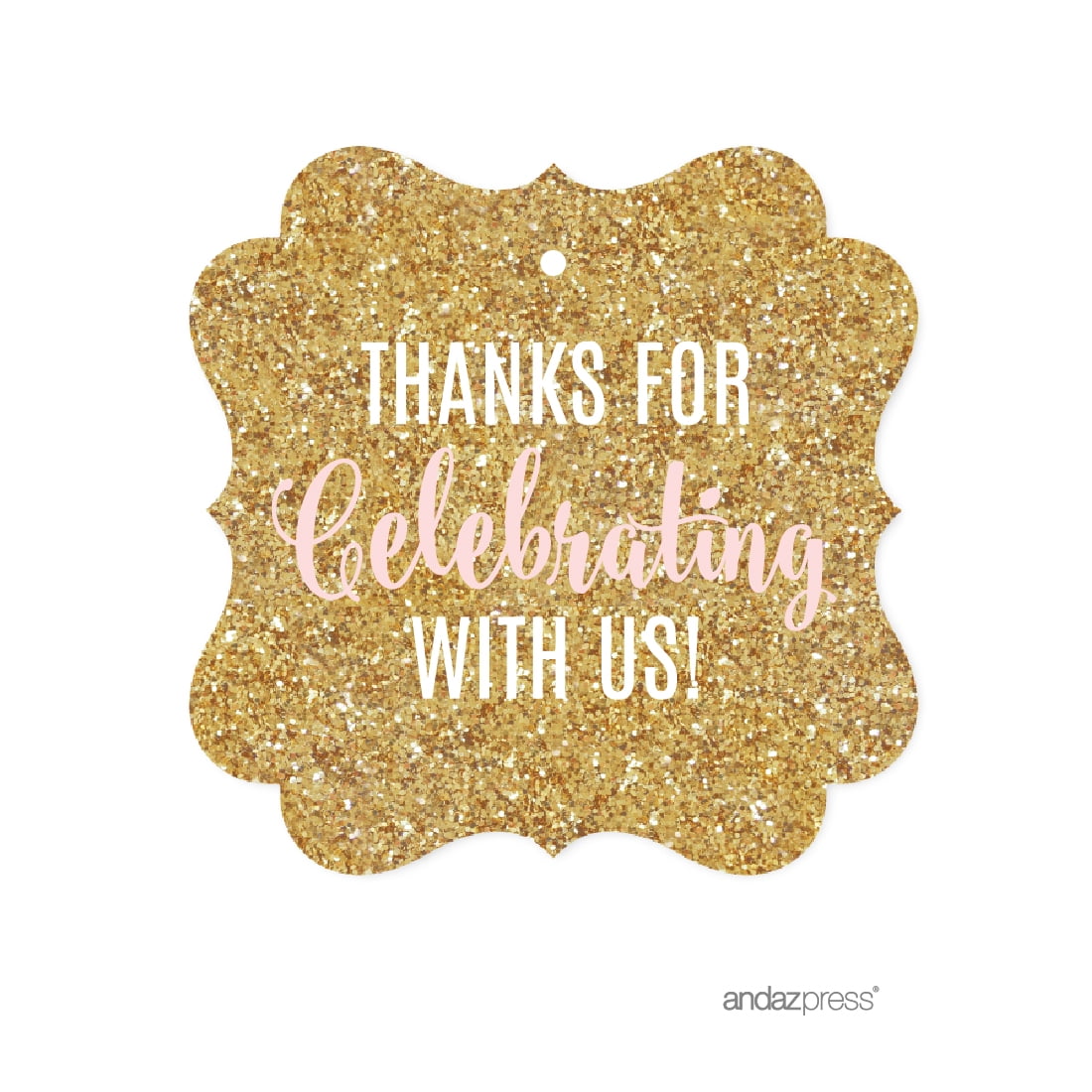 Signature Blush Pink, White, Gold Glittering Party, Fancy Frame Gift ...