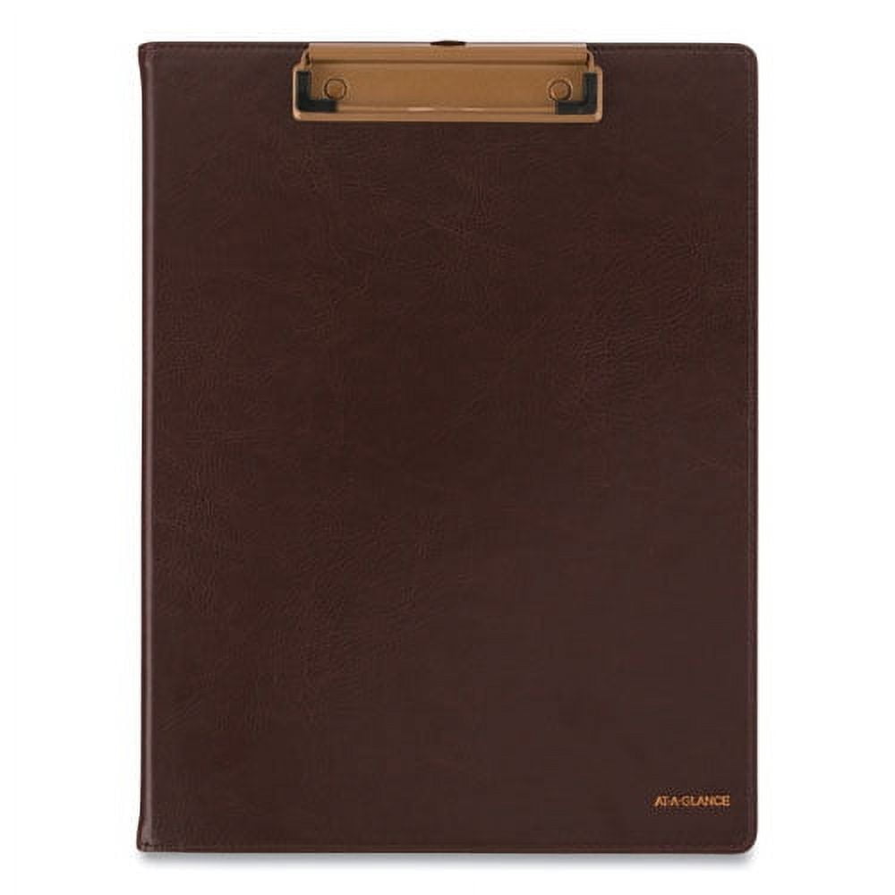 Signature Collection Monthly Clipfolio, 11 x 8, Distressed Brown Cover ...