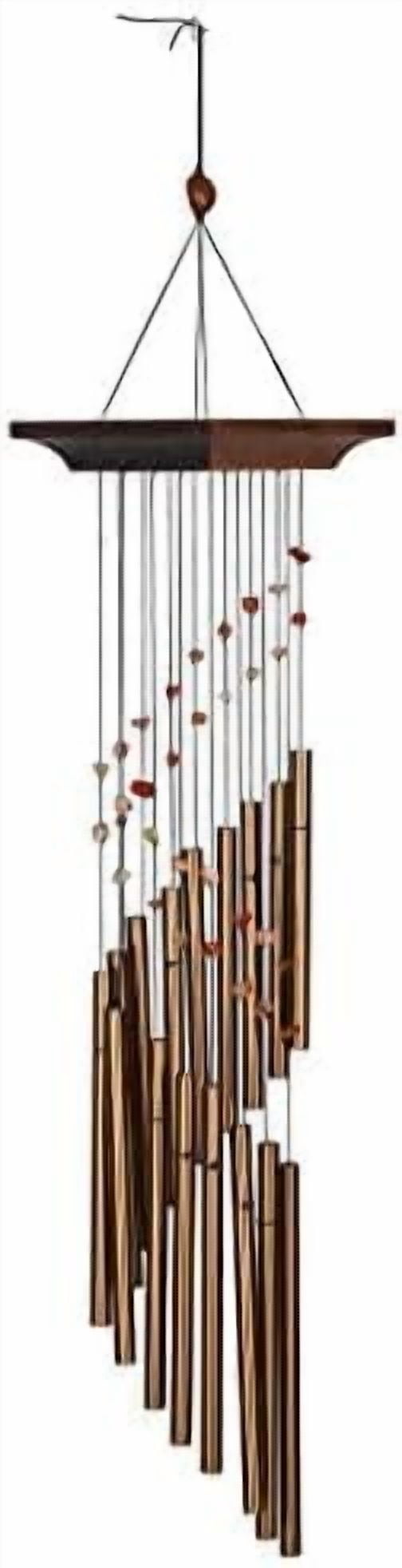 Signature Collection, Woodstock Mystic Spiral, 22'' Amber Decor Designs Wind Chimes for Outdoor ...