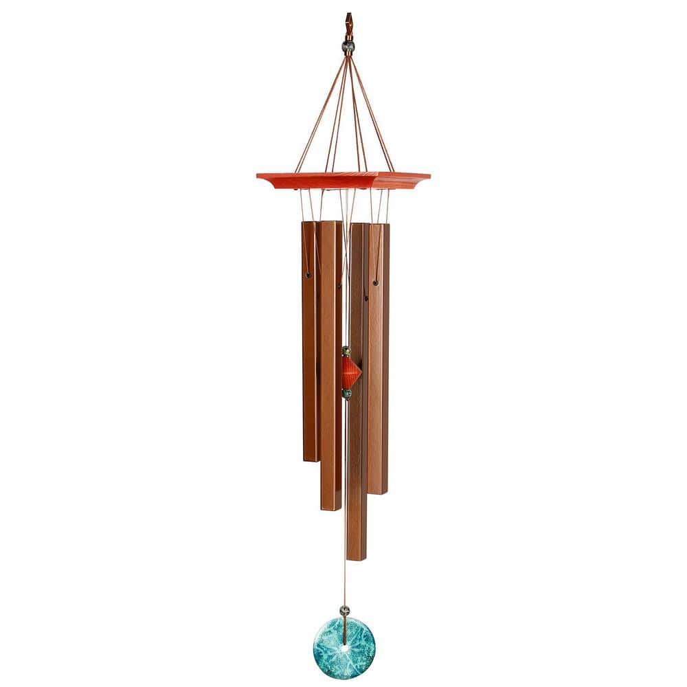 Signature Collection, Woodstock Turquoise Chime, Medium 26 in. Bronze ...