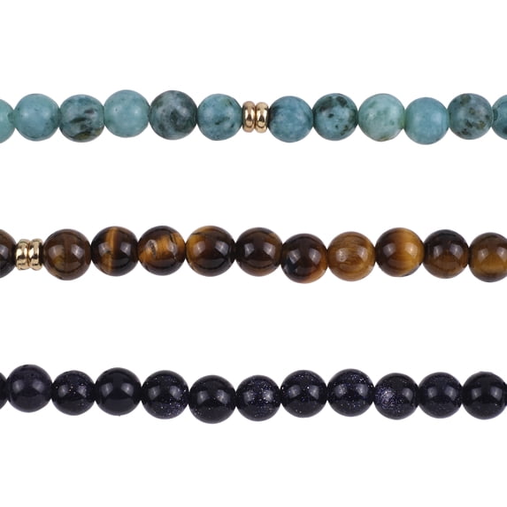 Signature Color Shop Tiger Eye & Jasper Bracelets by Bead Landing 3pc ...