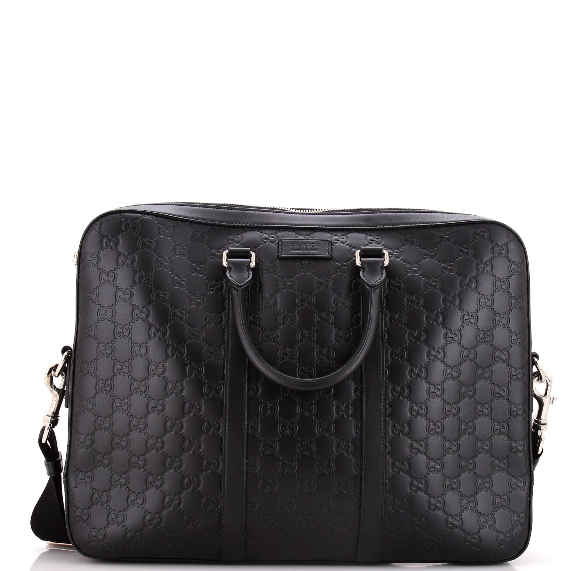 Pre-Owned Signature Convertible Briefcase Guccissima Leather Large By ...