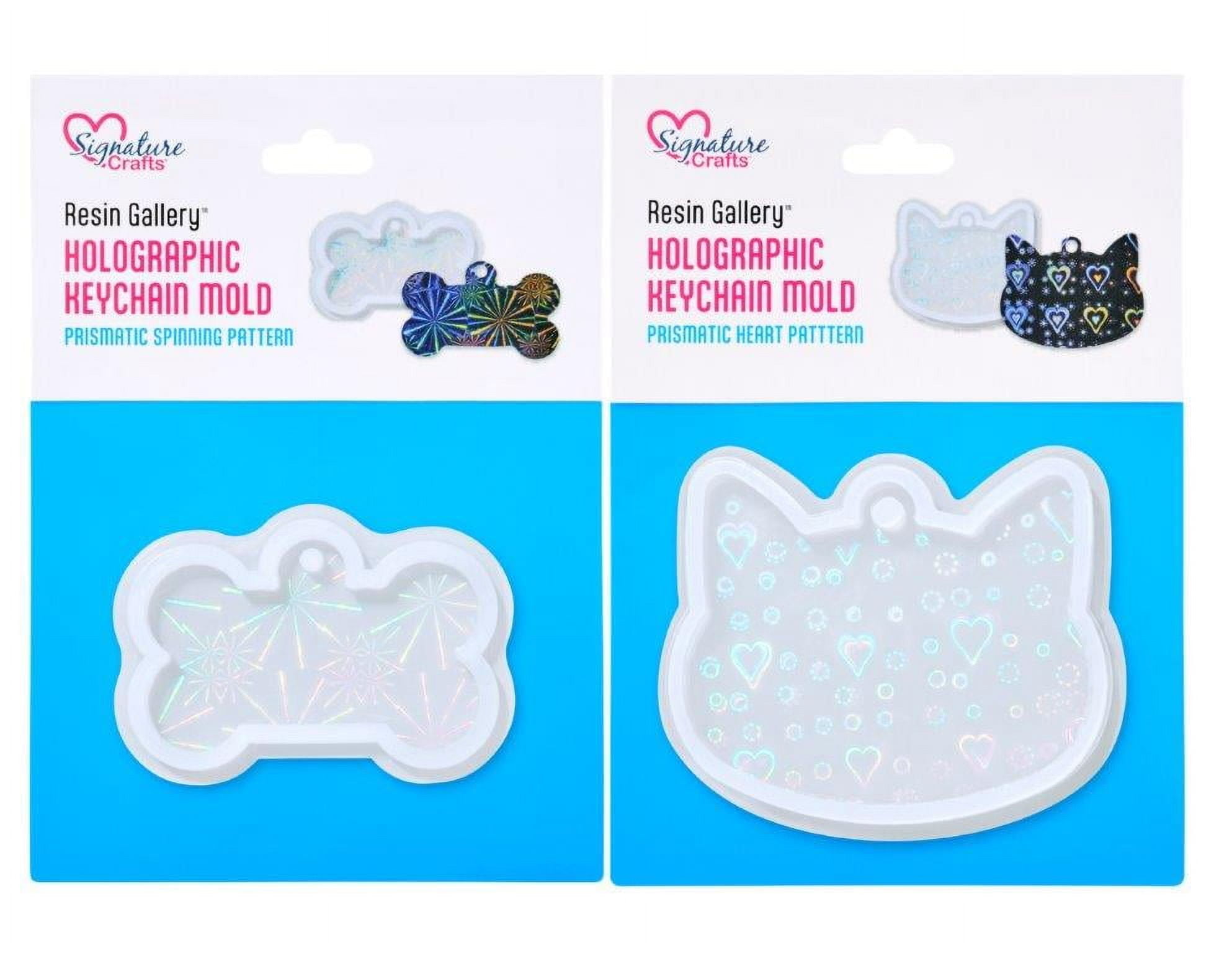 Signature Crafts Holographic Key Chain Mold 2 Pack - Dog and Cat Key ...