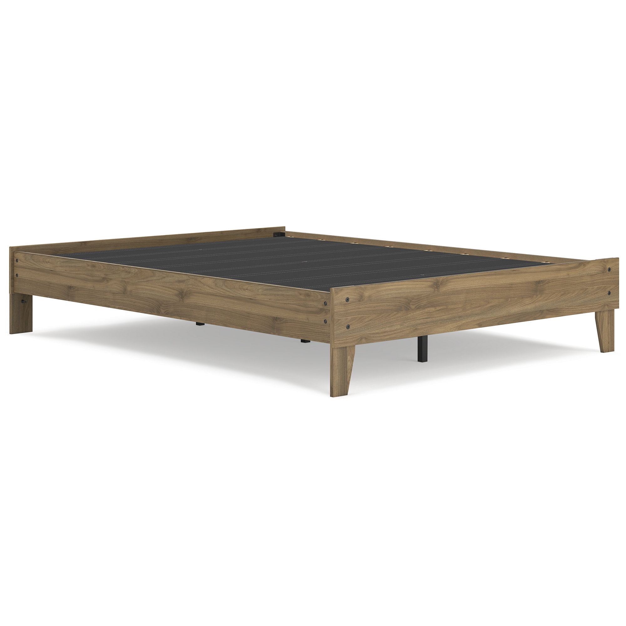 Signature Design by Ashely Deanlow Mid-Century Queen Platform Bed, Honey Brown - Walmart.com