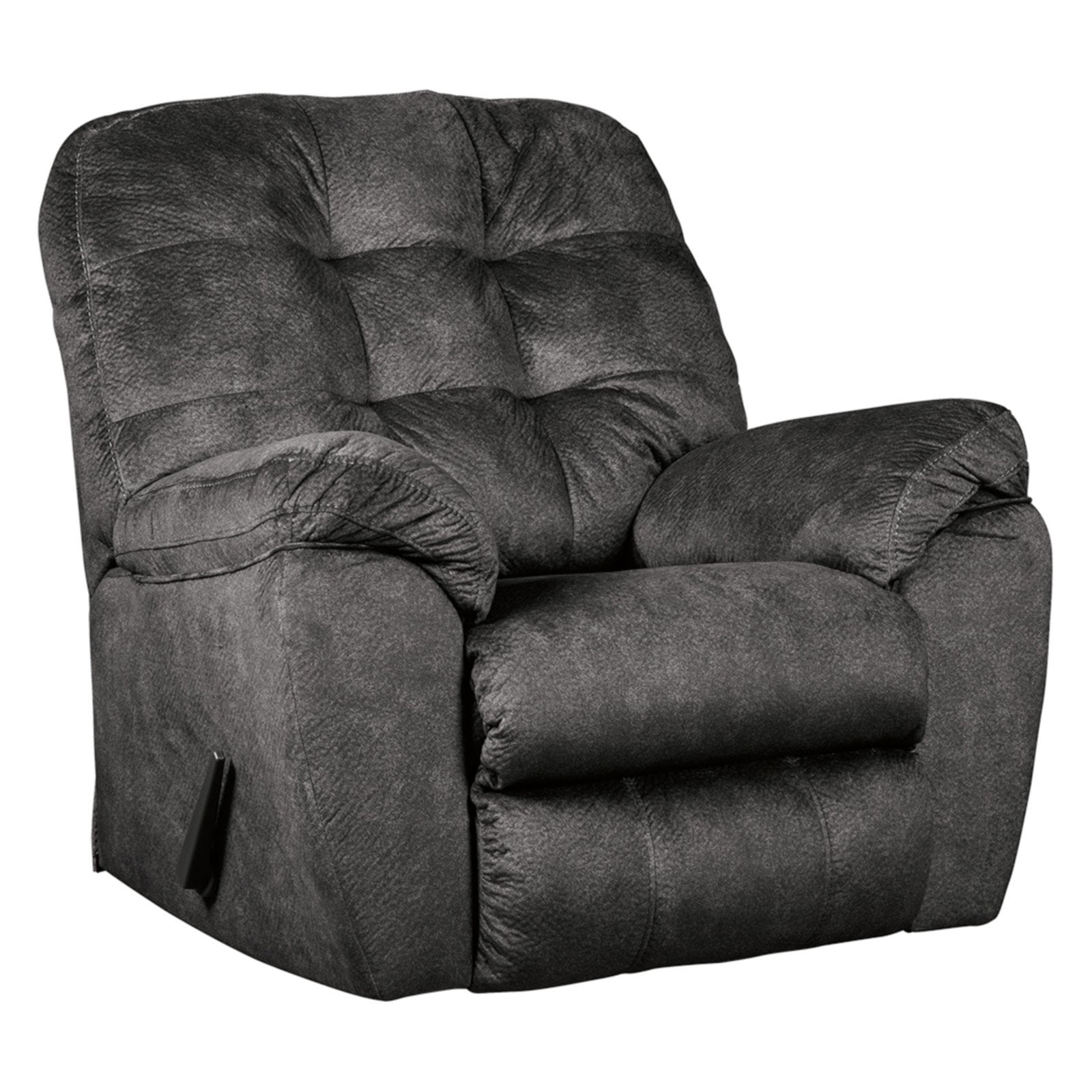 Ashley's Accrington Rocking Plush Recliner in Granite - Walmart.com