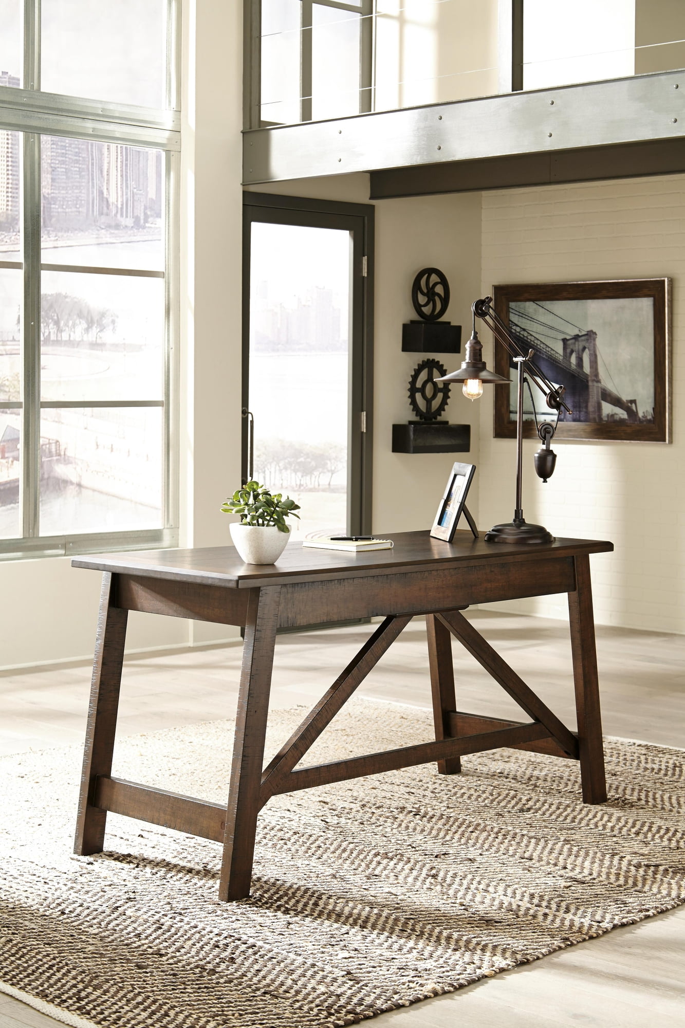 Signature Design by Ashley Baldridge Home Office Desk, Rustic Brown, 60 ...