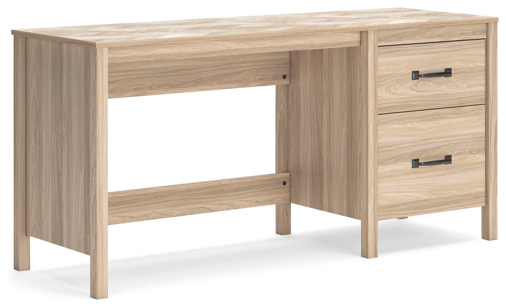 Signature Design by Ashley, Home Office Desk, 60" Tan Chevron Pattern ...