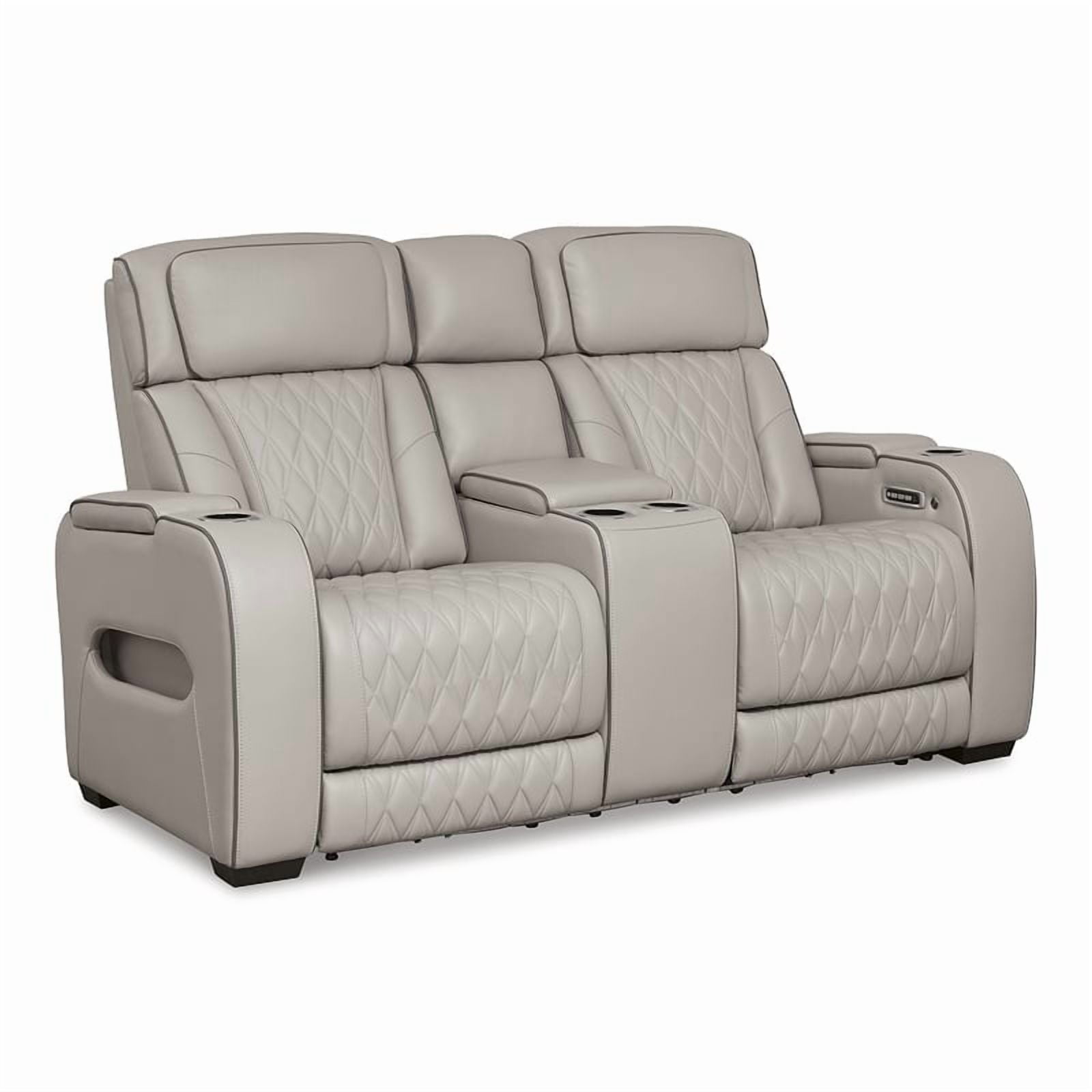 Signature Design by Ashley Boyington Gray Power Reclining Loveseat with ...