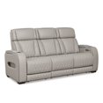 Signature Design by Ashley Boyington Power Reclining Sofa in Gray ...