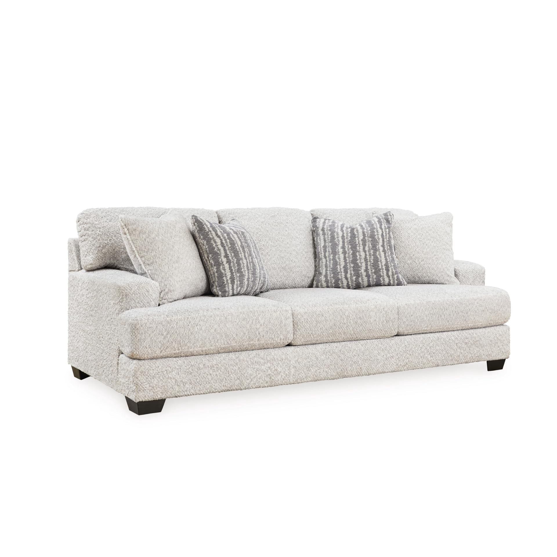 Signature Design by Ashley Brebryan Flannel Sofa with Decorative Accent ...