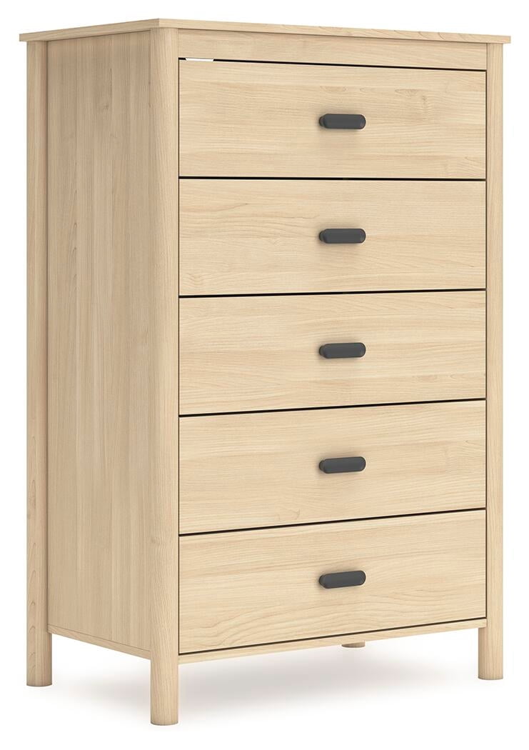 Signature Design by Ashley Cabinella 5 Drawer Tall Dresser, Tan ...