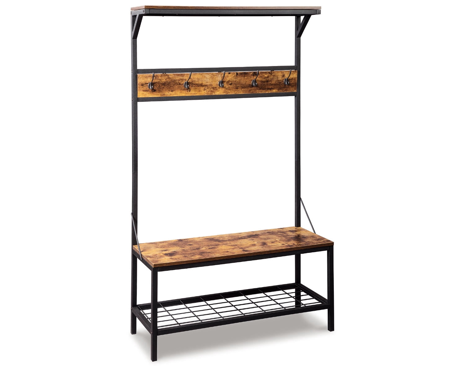 Signature Design by Ashley Casual Bevinfield Hall Tree with Storage ...