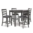 Signature Design by Ashley Wood Square Kitchen Table with Bar Stools ...