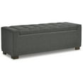 Signature Design by Ashley Cortwell Storage Bench - Gray Polyester ...