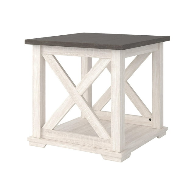 Signature Design by Ashley Modern Dorrinson Farmhouse End Table in Two ...