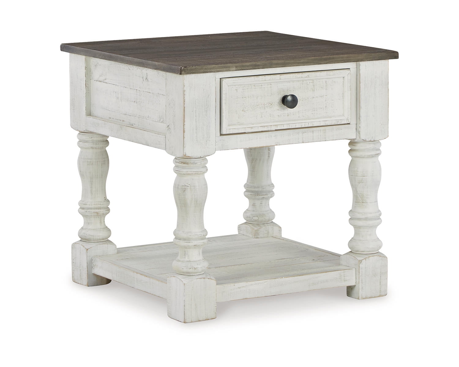 Signature Design by Ashley Casual Havalance End Table White/Gray ...