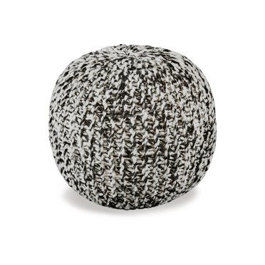Signature Design by Ashley Contemporary Absalom Pouf Denim - Walmart.com