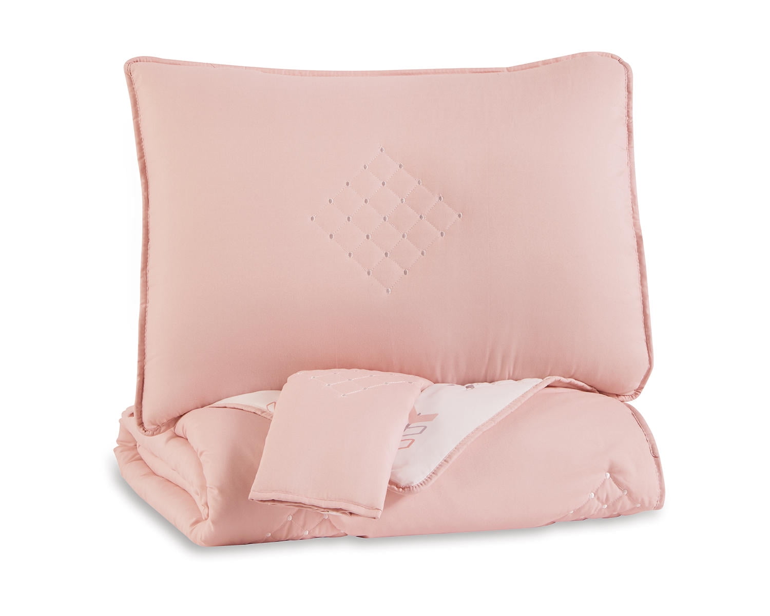 Signature Design by Ashley Casual Lexann Full Comforter Set Pink/White ...