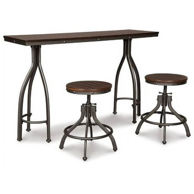 Ashley Design Odium High Kitchen Wood Counter Height Dining Table & Bar ...