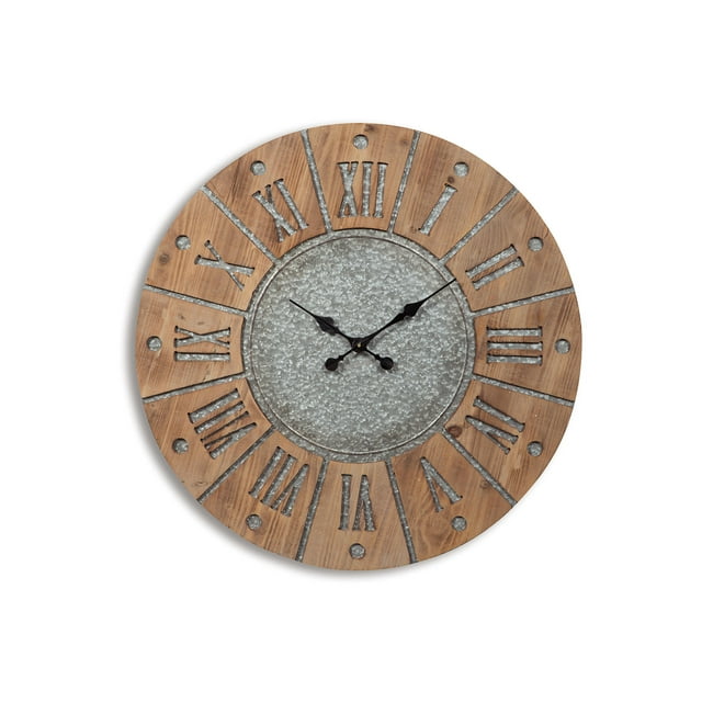 Signature Design by Ashley Casual Payson Wall Clock Antique Gray ...