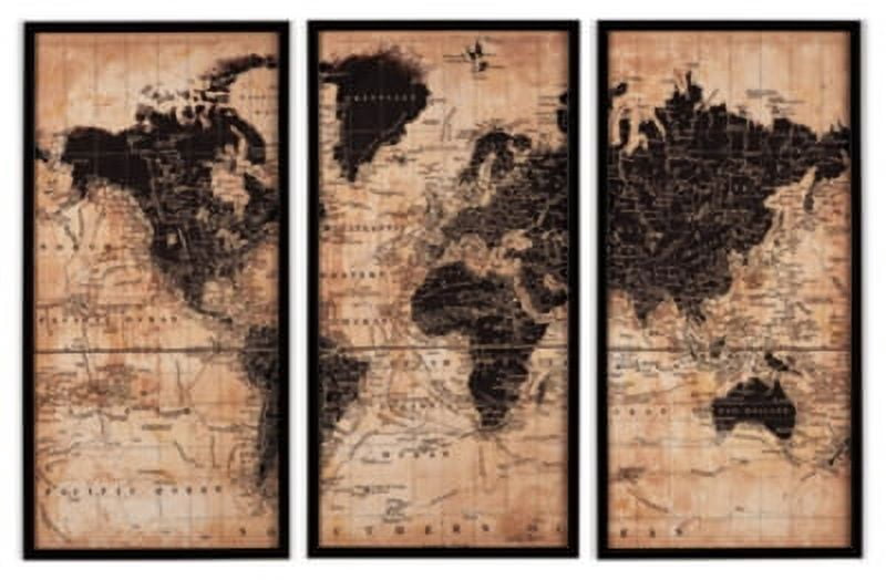 Signature Design by Ashley Casual Pollyanna Wall Art (Set of 3) Tan ...