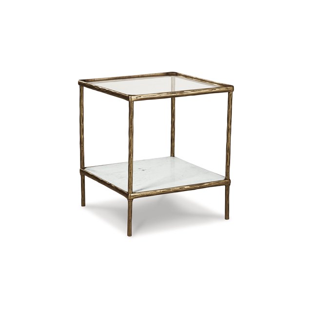 Signature Design by Ashley, Ryandale Antique Brass Accent Table with ...
