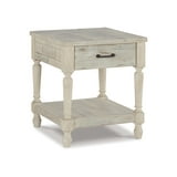 Ashley Signature Design Light Wood Furniture: Casual Whitewash Shawnalore End Table - Walmart.com