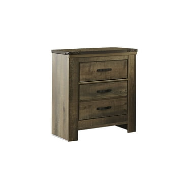 Ashley Drystan 2-Drawer Wood Nightstand with USB Charging Stations ...