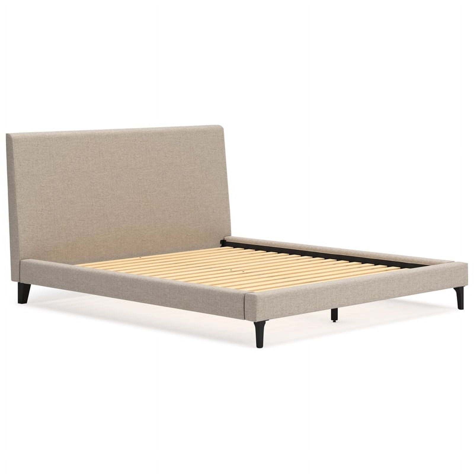 Signature Design by Ashley Cielden Beige King Upholstered Bed with Roll ...