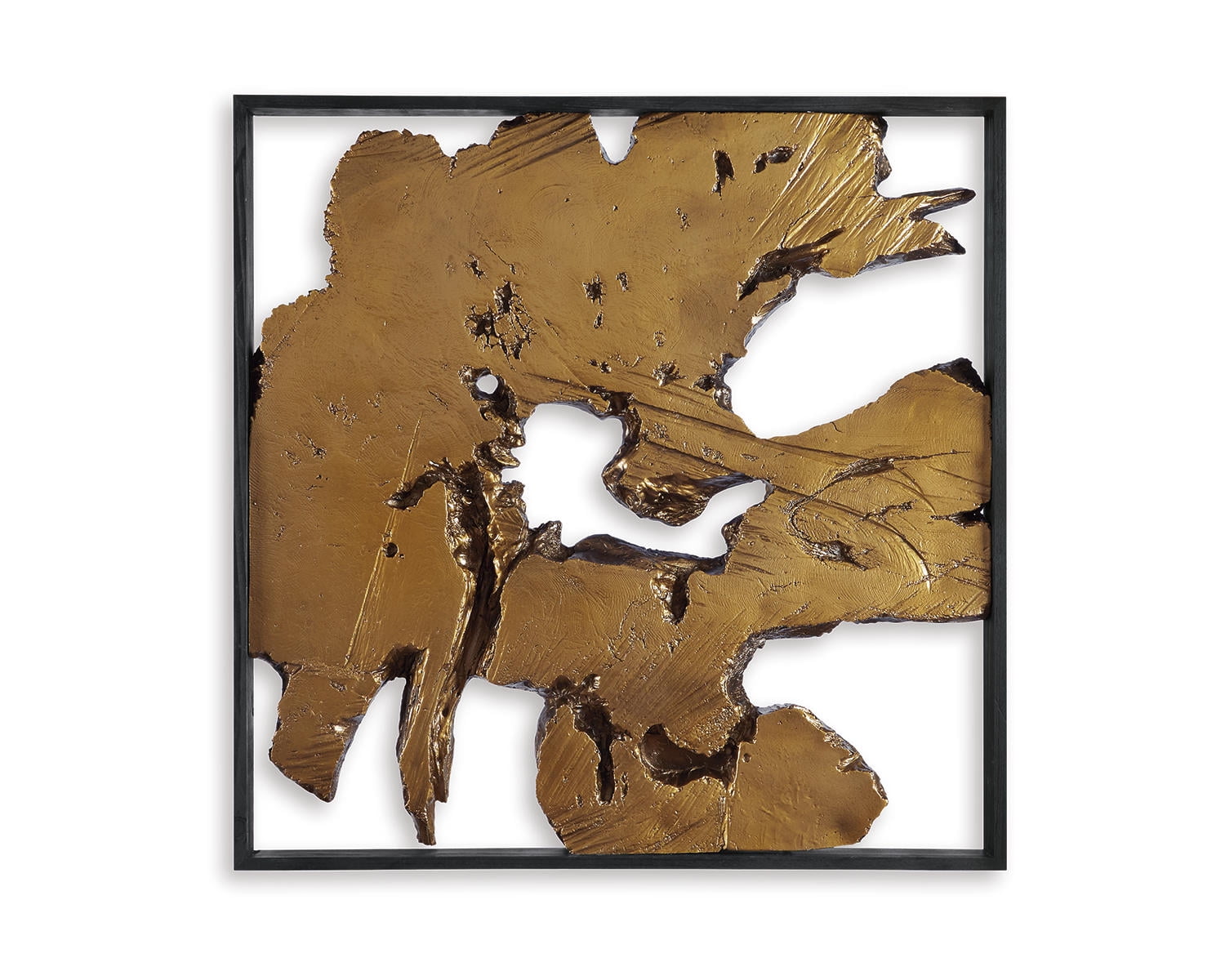 Signature Design by Ashley Contemporary Fabiana Wall Decor Black/Gold ...