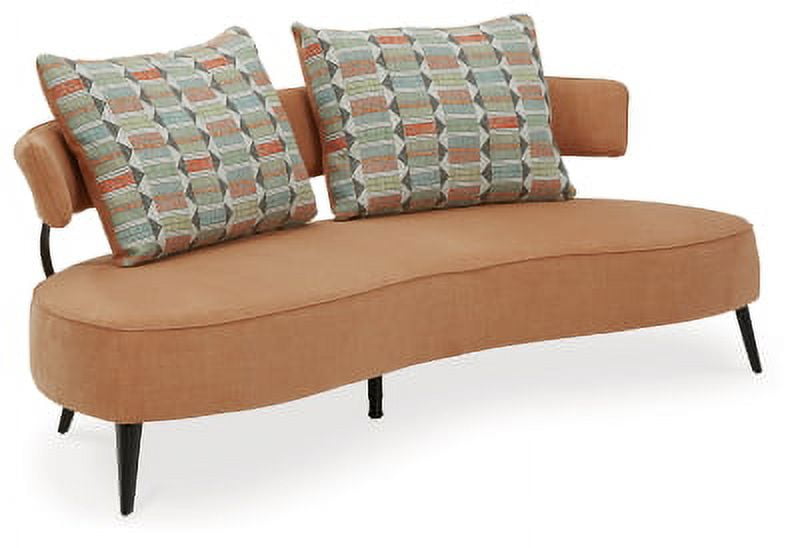 Signature Design by Ashley Contemporary Hollyann RTA Sofa Chenille Rust ...