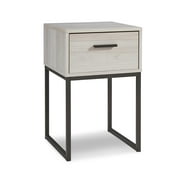 Flash Furniture Aurora Bedroom Collection Nightstand with Black Metal ...